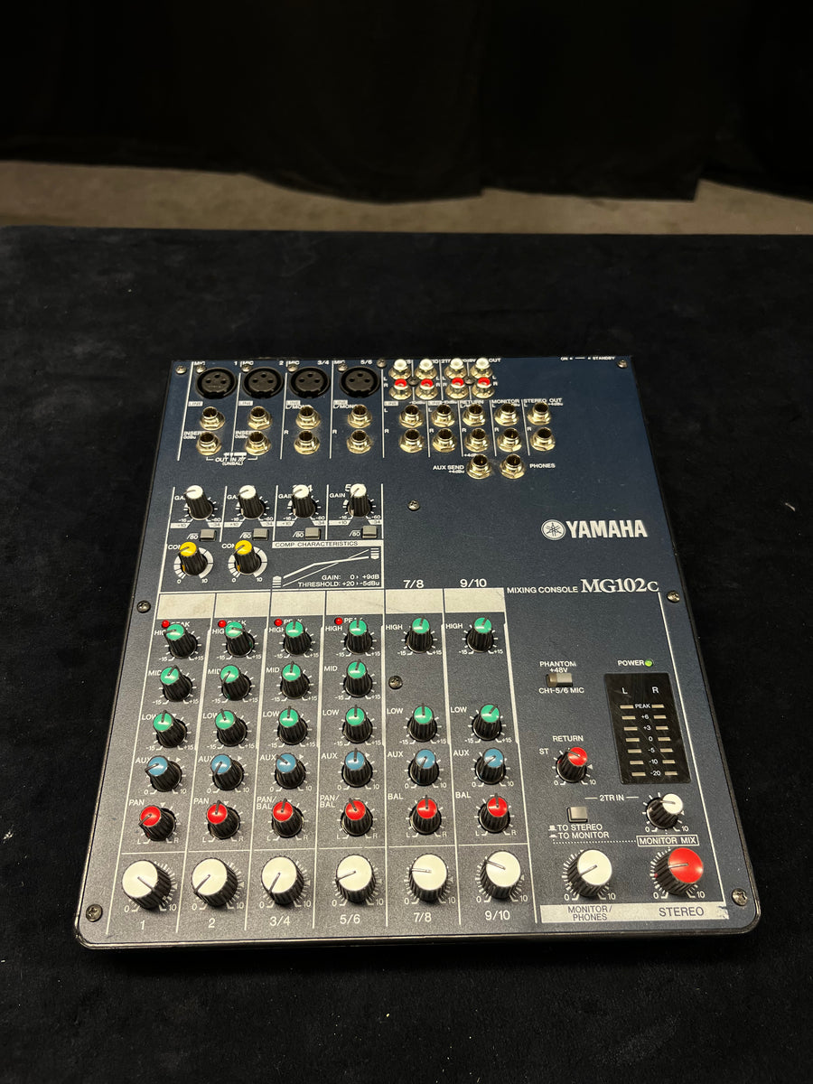 Used Yamaha MG102C 10Ch Pa Mixer with Compression – Sound Art Used Gear