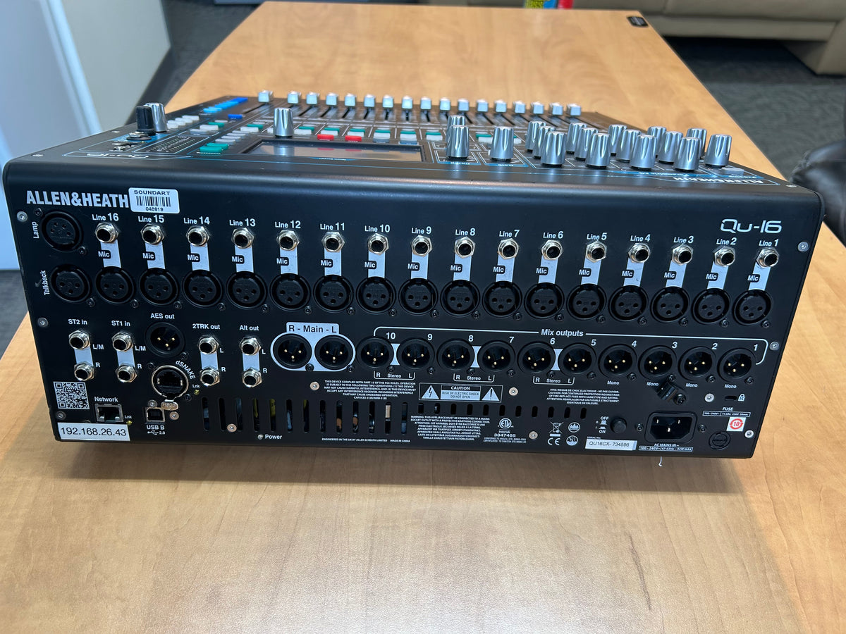 Used Allen & Heath QU-16 Digital Live Sound PA Mixer – Sound Art Used Gear
